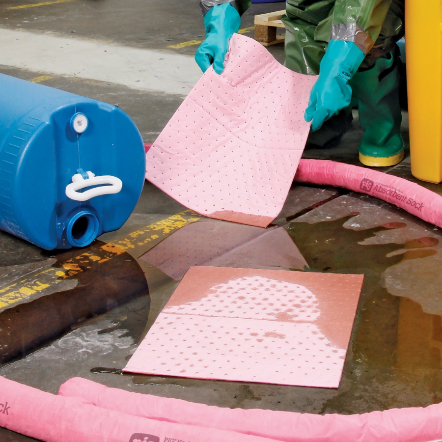 HazMat Chemical Mats | Absorb or Neutralize Safely – New Pig