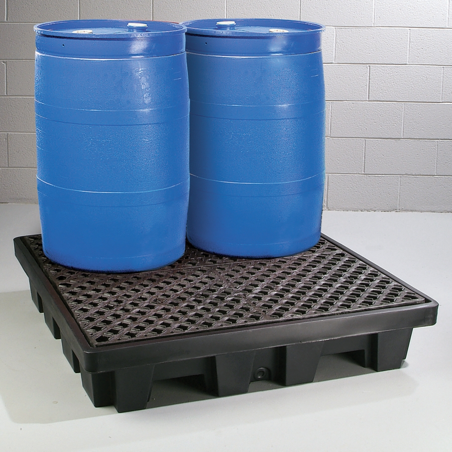 Oil Containment Pallets New Plastic Chemical Storage 2 Drum Spill