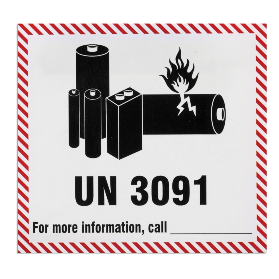 UN3091 Lithium-Metal Battery Shipping Mark - BAT453 - New Pig