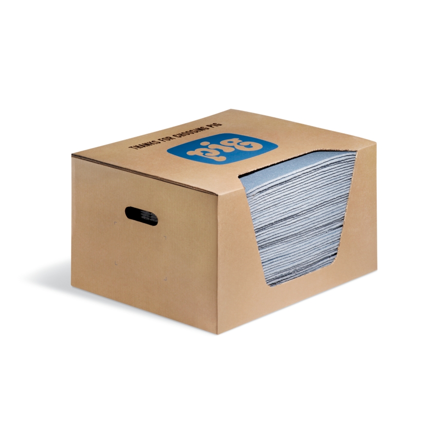 Pig Blue® Absorbent Mat Pad in Dispenser Box - New Pig