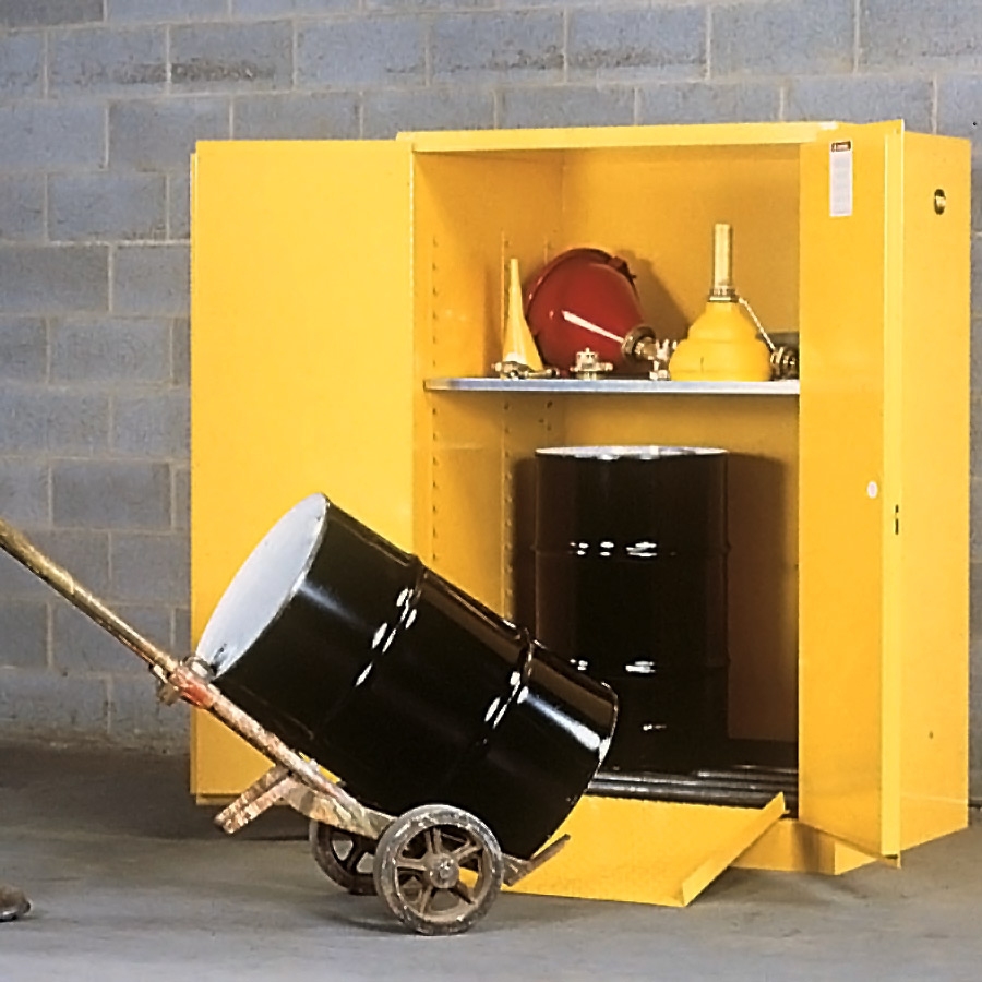 CAB255 Ramp for Justrite Vertical Drum Safety Cabinet: Click here - New Pig