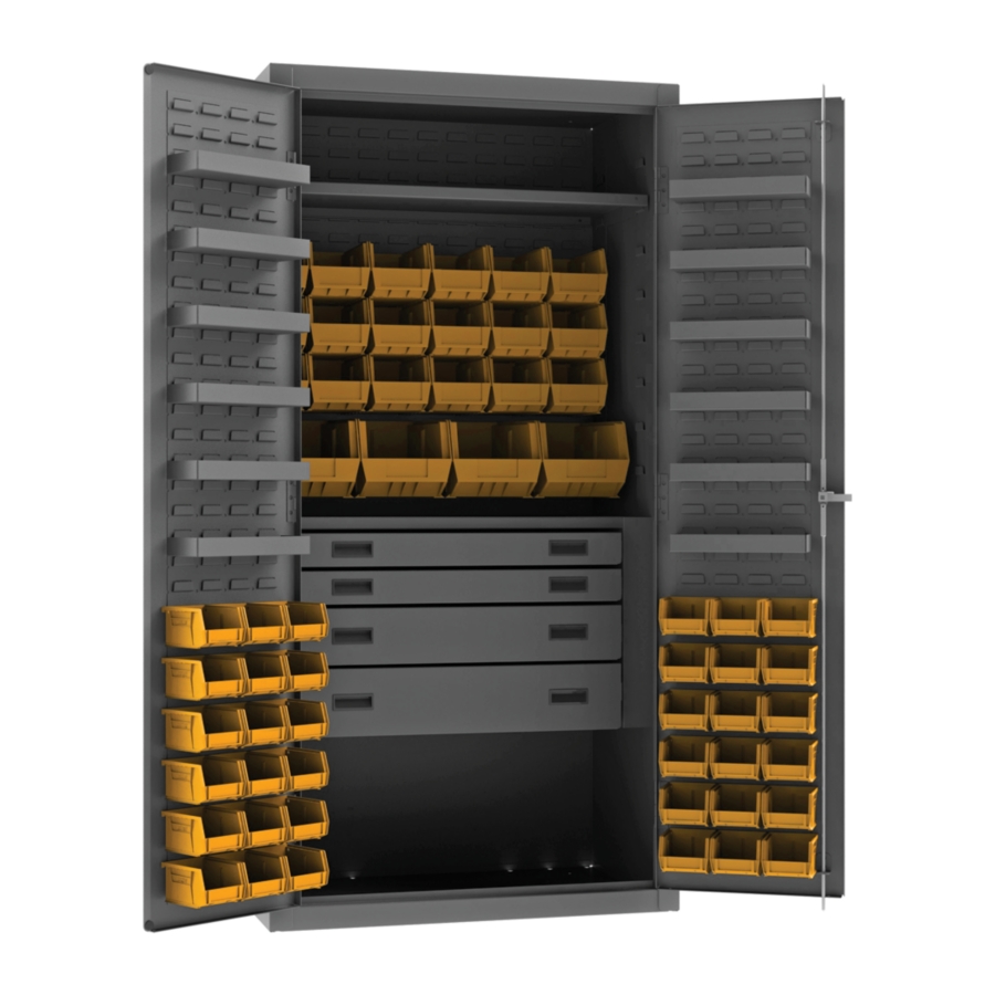 Durham Storage Cabinet with Shelves, Bins and Drawers- New Pig