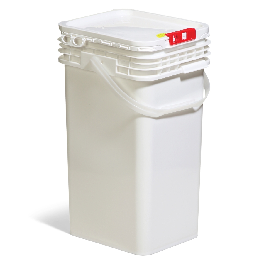 Life Latch® UN Rated Square Poly Pail - DRM1389 - New Pig