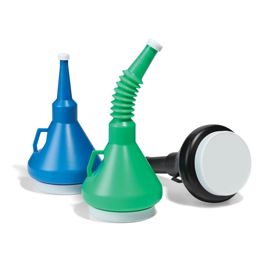 Capped Funnel with Screw-On Lids – New Pig
