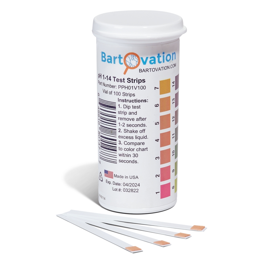 pH Color-Change Litmus Test Strips for Acids and Bases - New Pig