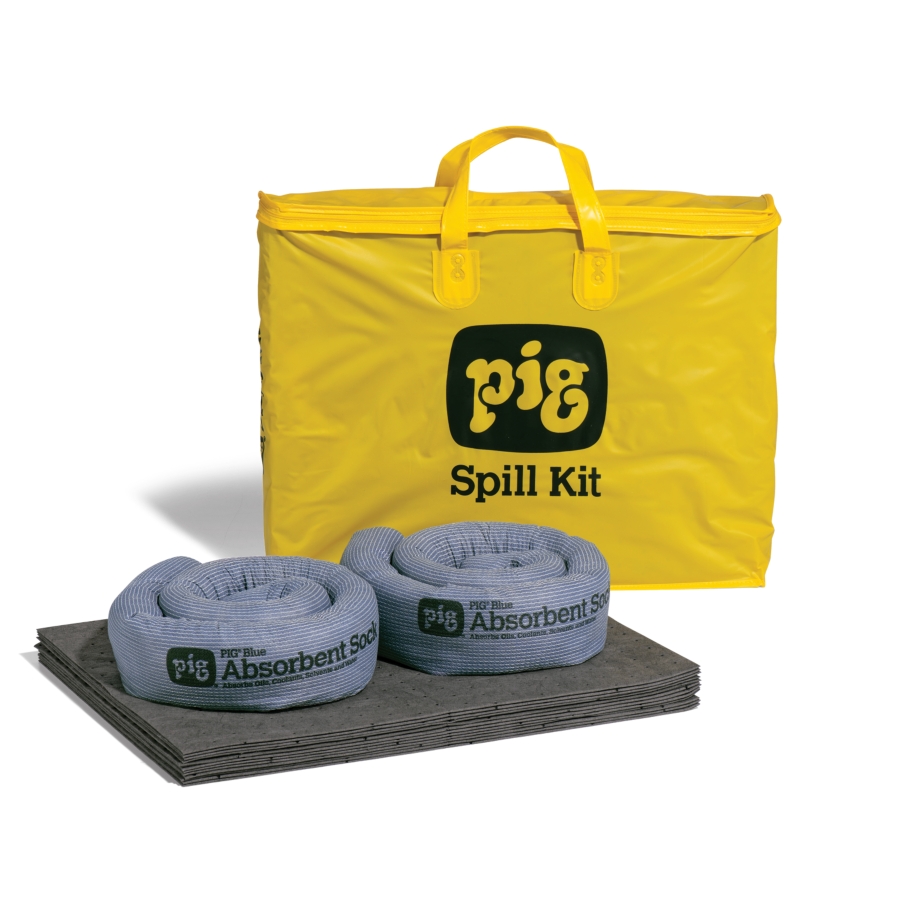 PIG Essential Supplies Kit for Economical Spill Response - New Pig