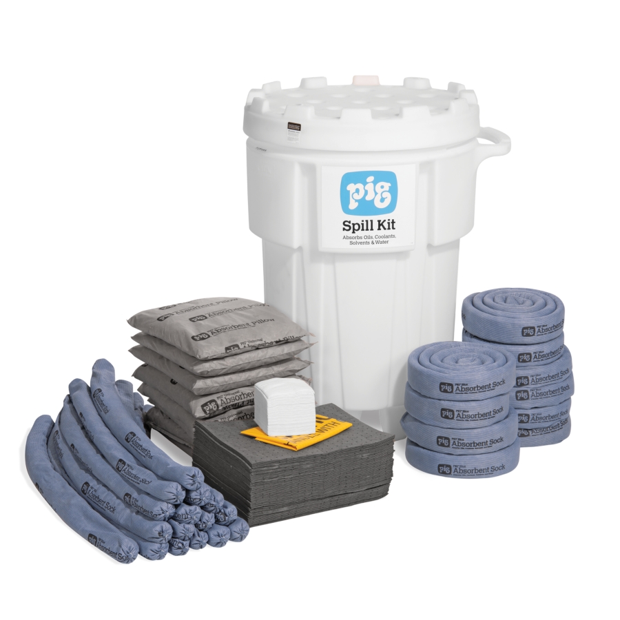 PIG Spill Kit in 95-Gallon Wheeled Overpack Salvage Drum KIT241 - New Pig