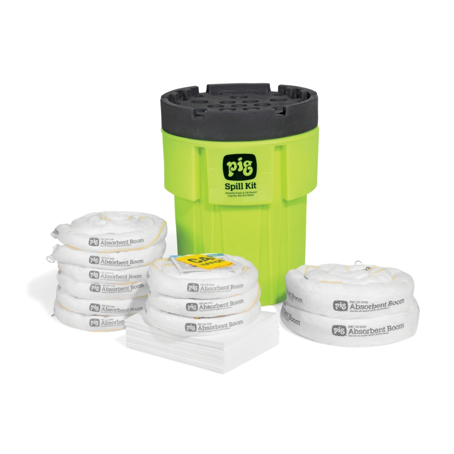 PIG® Oil-Only Spill Kit in 65-Gallon Hi-Viz Container - KIT4052 - New Pig