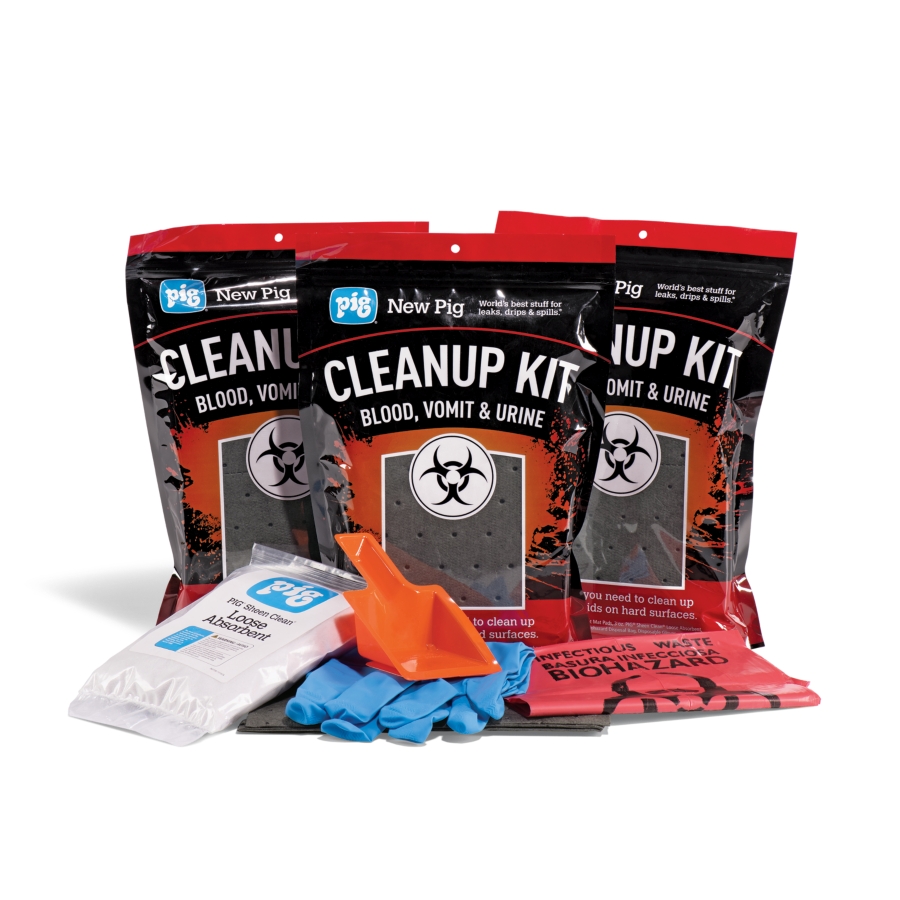 Bodily Fluid Clean Up Kit: Blood, Urine, & Vomit - New Pig