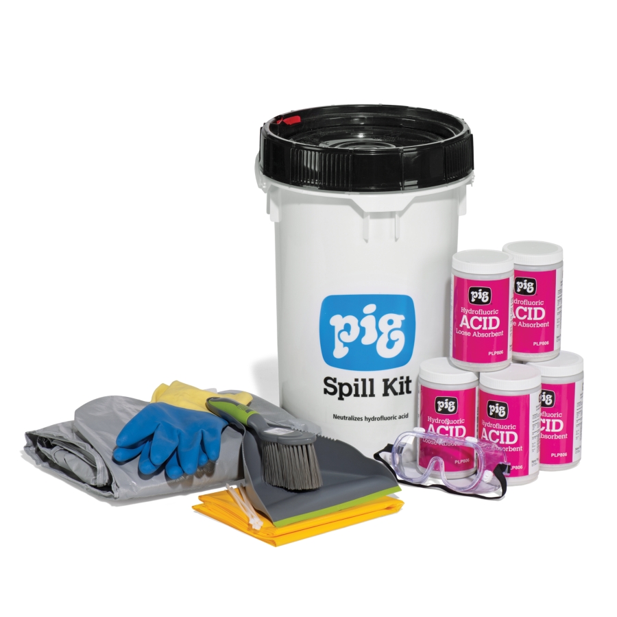 PIG Hydrofluoric Acid Neutralizing Spill Kit in Bucket - New Pig