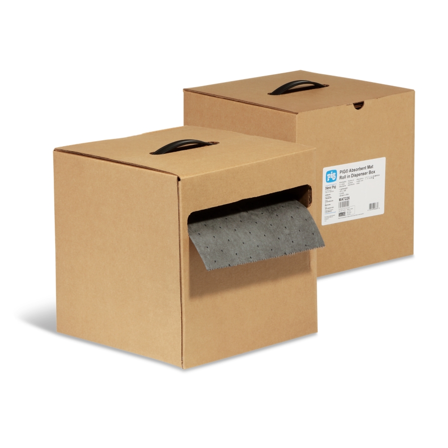 PIG Absorbent Mat Roll in Dispenser Box - New Pig