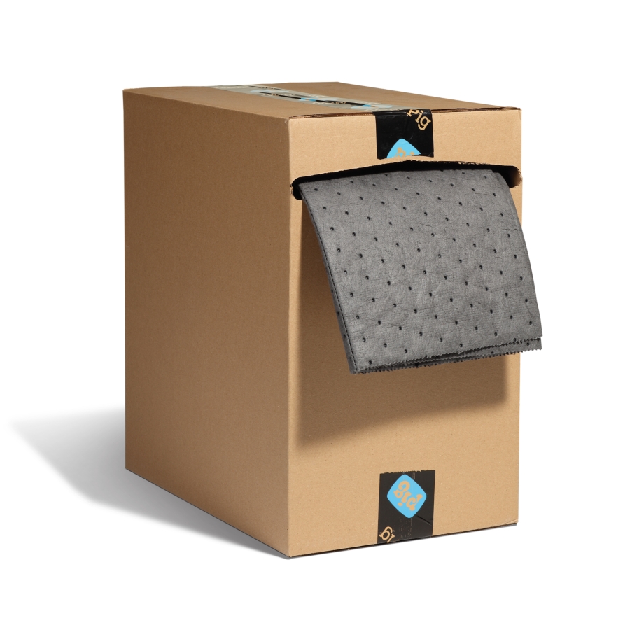 PIG® Rip-&-Fit® Absorbent Mat Roll in Dispenser Box - New Pig