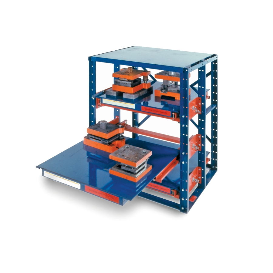 Storage Rack with Full-Extension Rollout Shelving: SPG - MTL1017 - New Pig