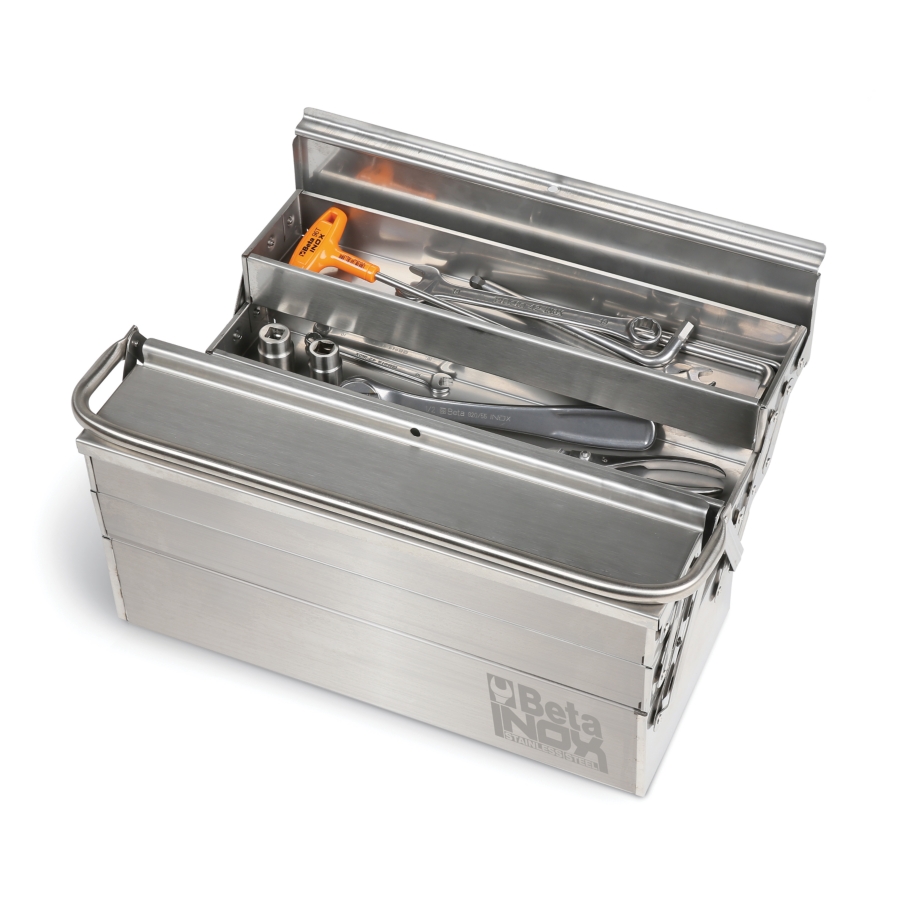 Beta Tool Box: Stainless Steel with Five Sections - New Pig