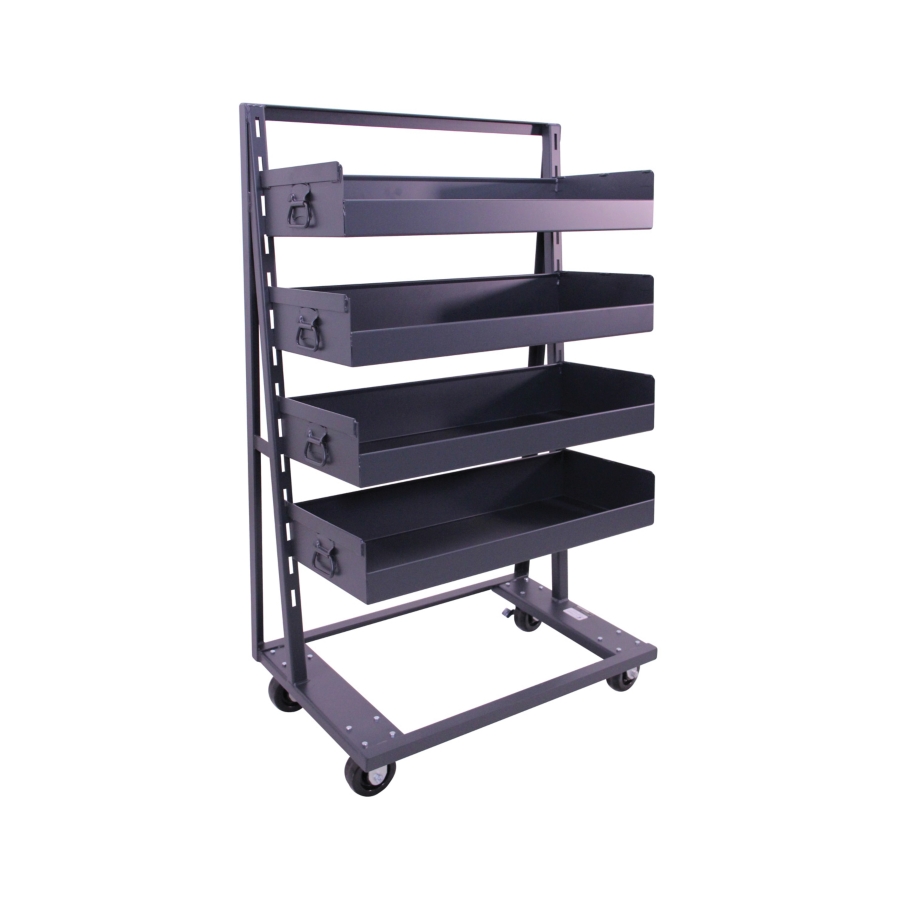 Valley Craft® A-Frame Cart with Trays for Mobile Organization - MTL670 ...