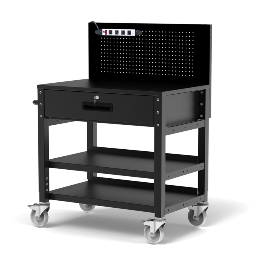 Luxor Mobile Tool Cart with Adjustable Workbench - New Pig