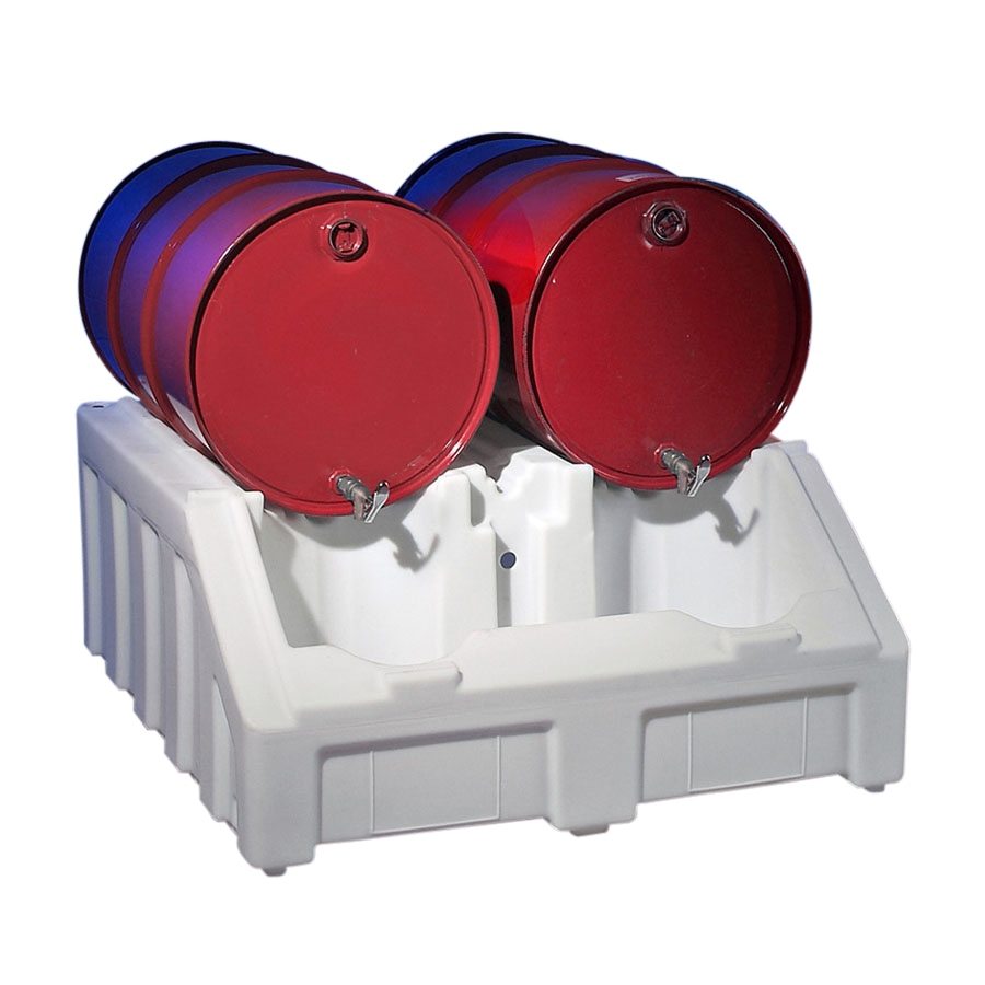 Store two drums on the PIG Double Poly Rack PAK182 - New Pig