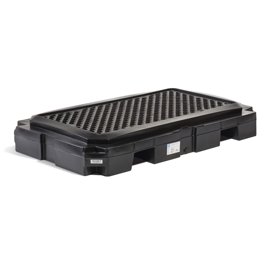 PIG® Heavy-Duty 2-Drum Poly Spill Containment Pallet - PAK604 - New Pig