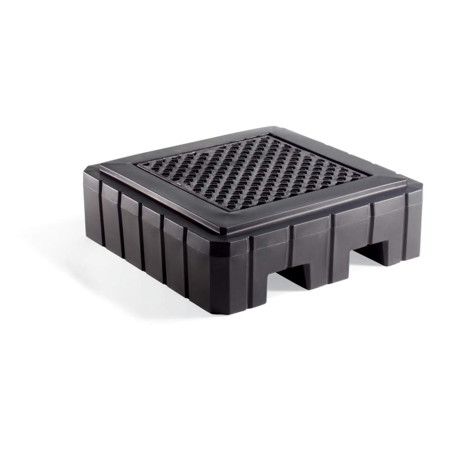 PIG® Heavy-Duty 1-Drum Poly Spill Containment Pallet - PAK987 - New Pig