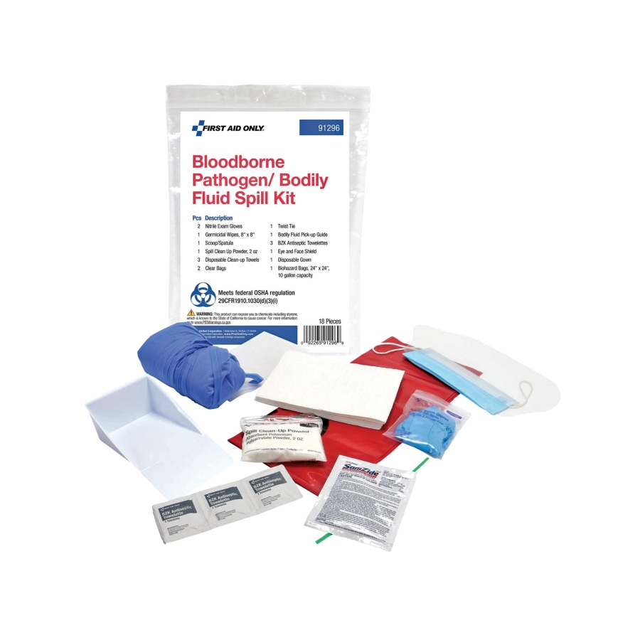 Bloodborne Pathogen Spill Cleanup Kit: First Aid Only - New Pig