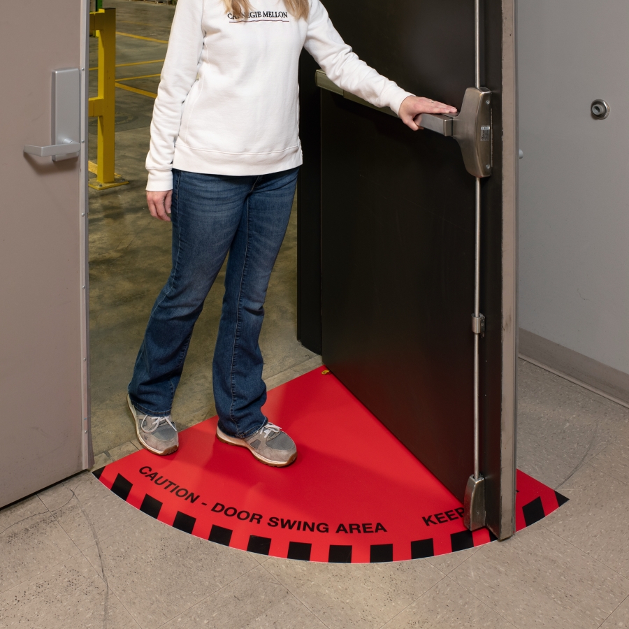 Mighty Line® Floor Marking Sign: Door Swing Area - SGN2500 - New Pig