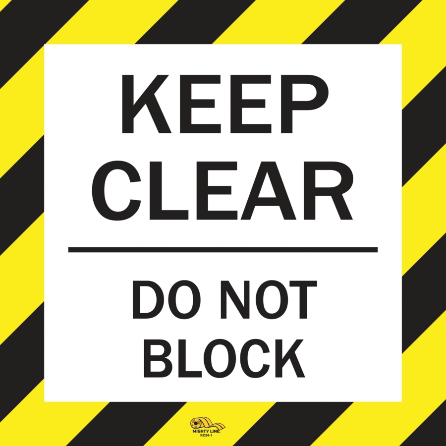 Mighty Line Floor Marking Sign: Keep Clear - New Pig