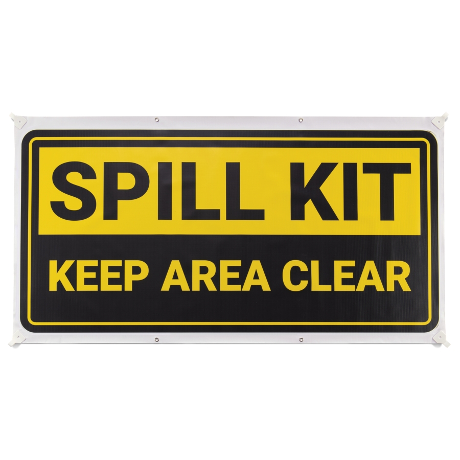 Safety Banner for Keeping Spill Kit Area Clear - New Pig