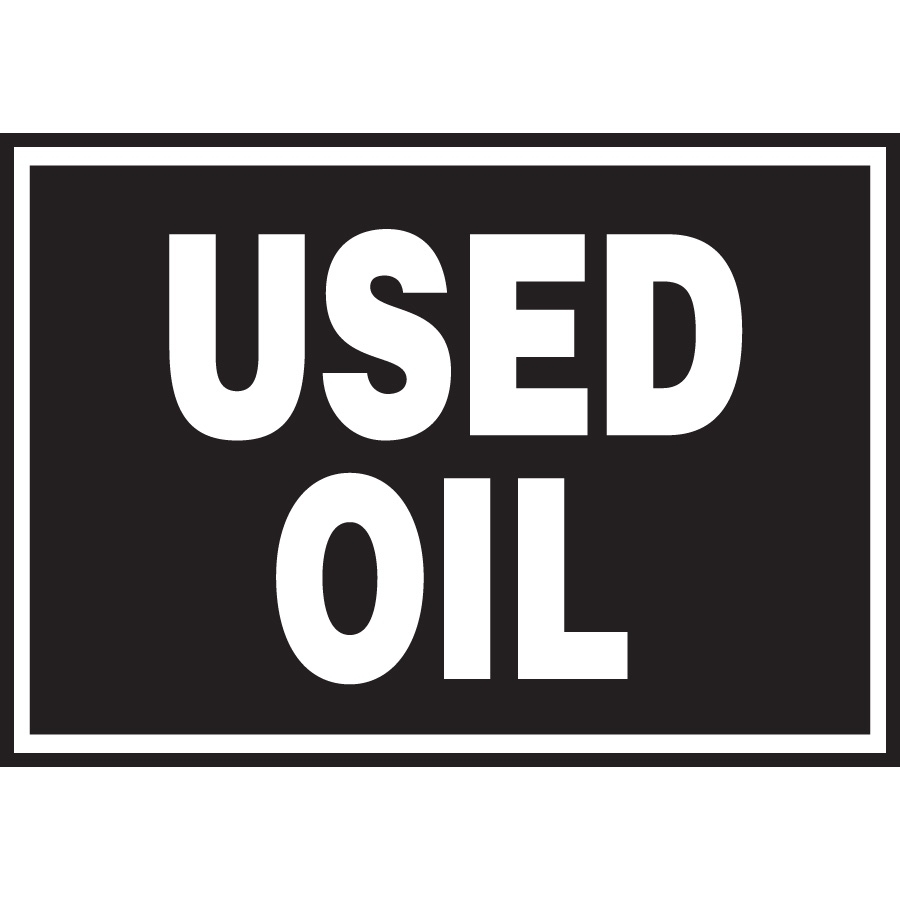 Used Oil Hazard Warning Label - New Pig