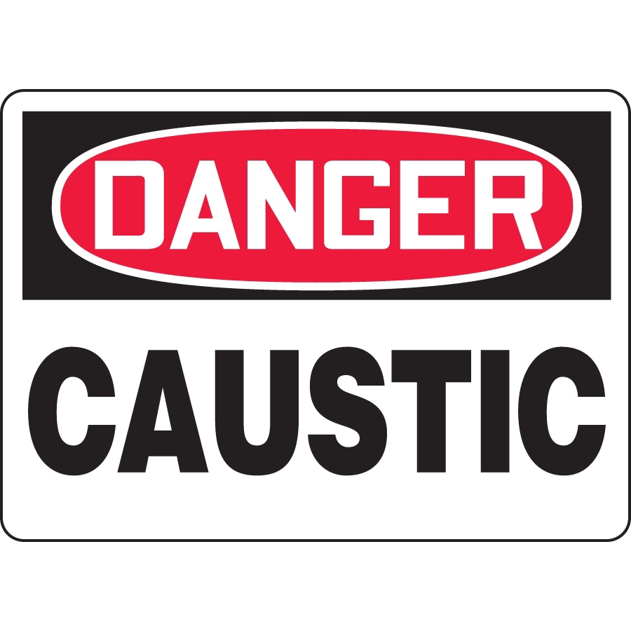 Stay on top of potential dangers with a Danger Caustic Sign SGN529 from ...
