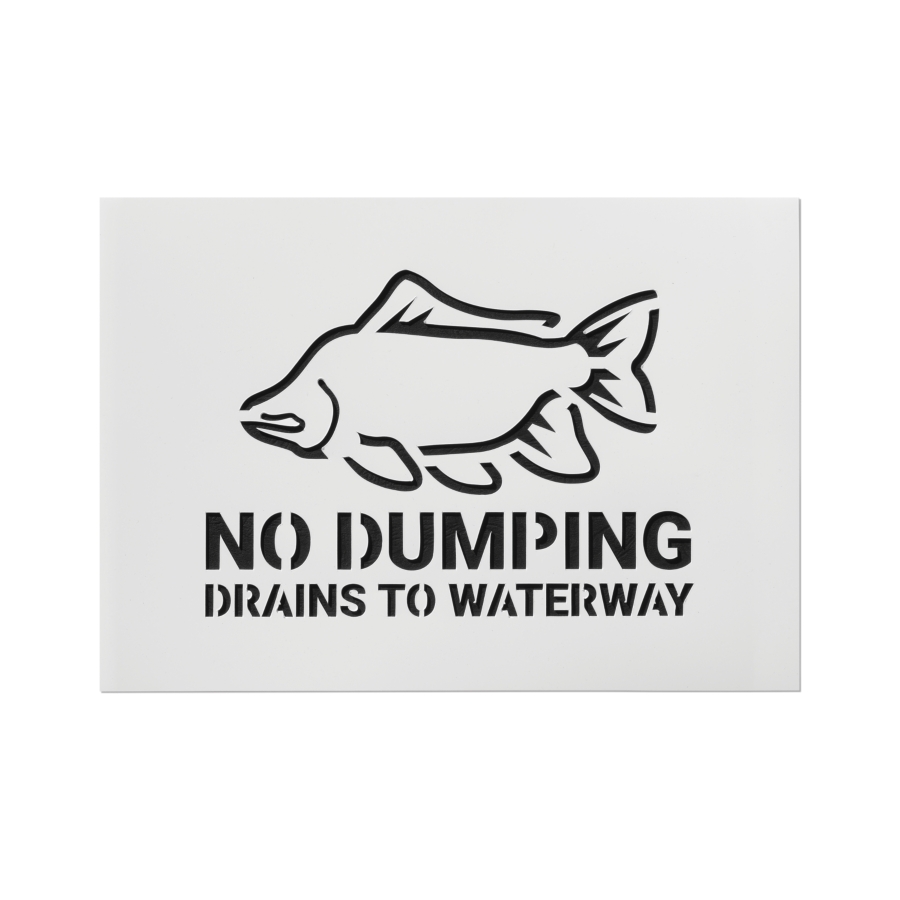 Storm Drain Stencil for Discharge Awareness - New Pig