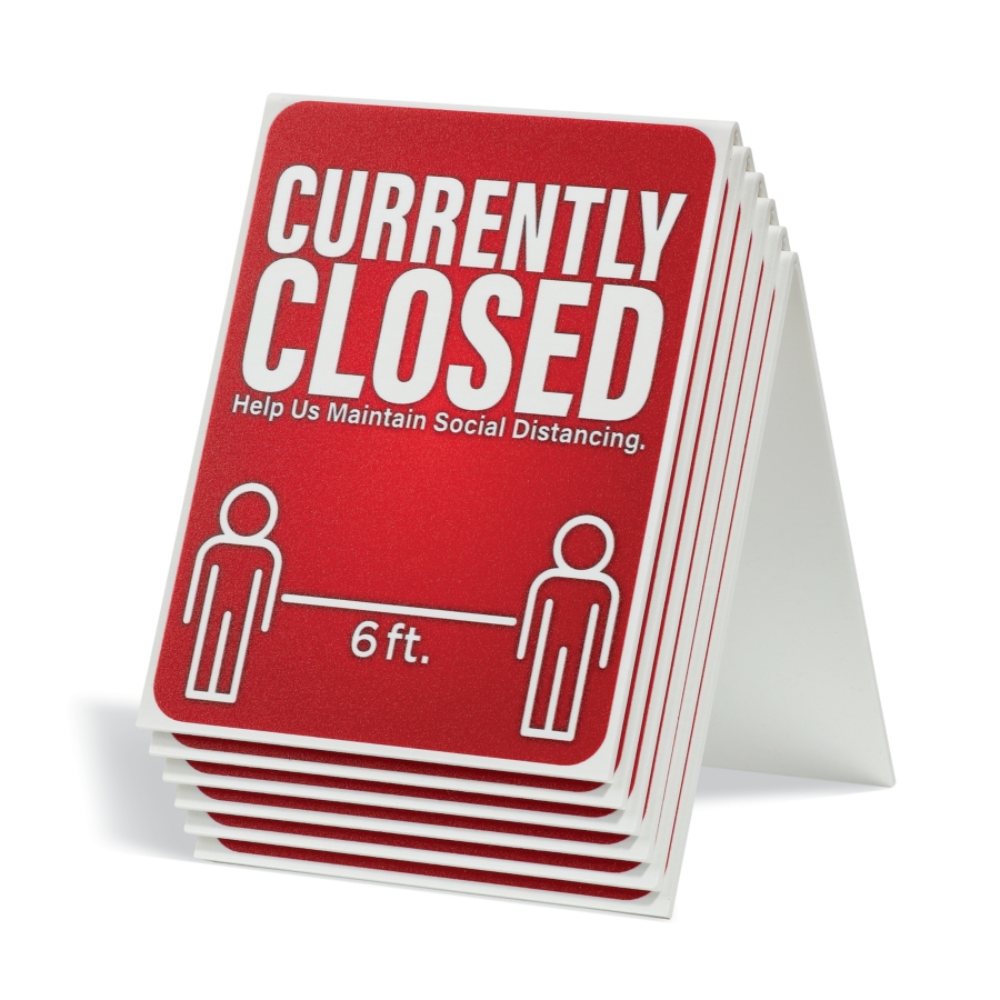 Currently Closed Table Tent Sign – New Pig