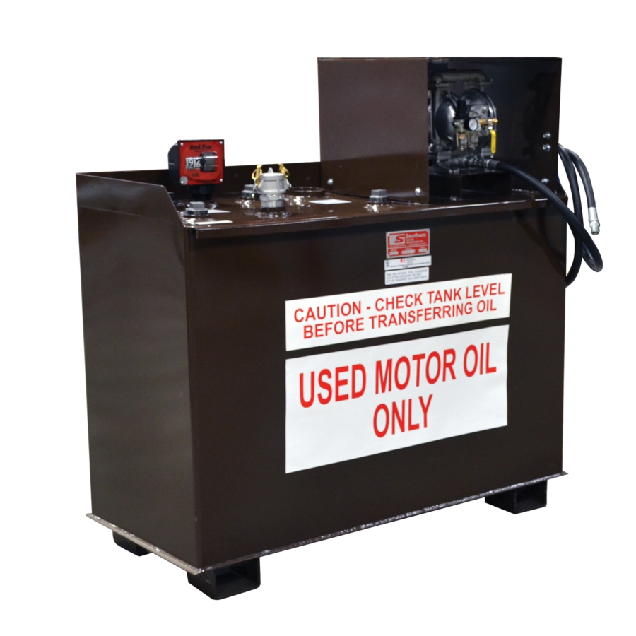 Workbench-Style Waste Oil Tank and Pump-Assist System - New Pig