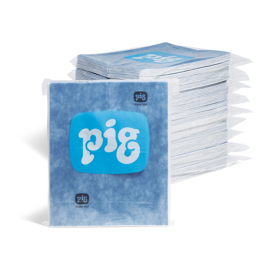 PIG Water Absorbent Pads for Quick Spill Response – New Pig